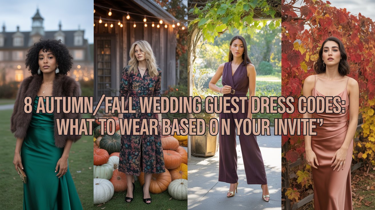 Autumn/Fall Wedding Guest Dress Codes: What to Wear Based on Your ...